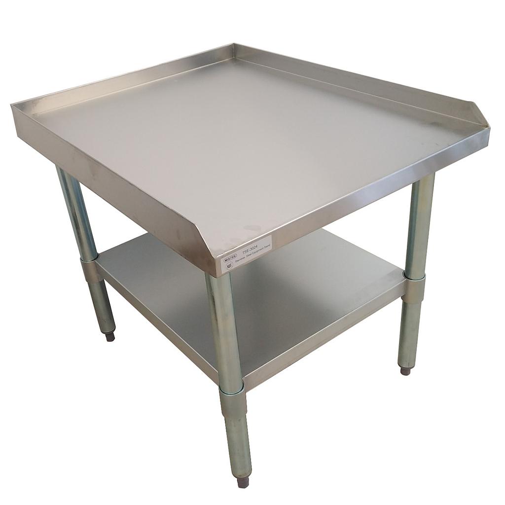 Mesa de trabajo en acero inoxidable serie 430 con un entrepaño | Soluc